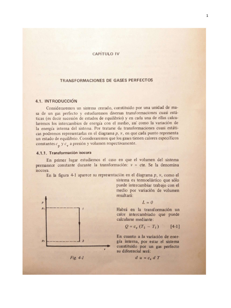 Transformaciones de Gases Perfectos | PDF