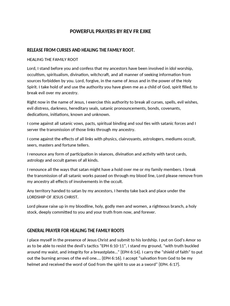 Powerful Prayers by Rev FR Ejike | PDF | Jesus | Satan