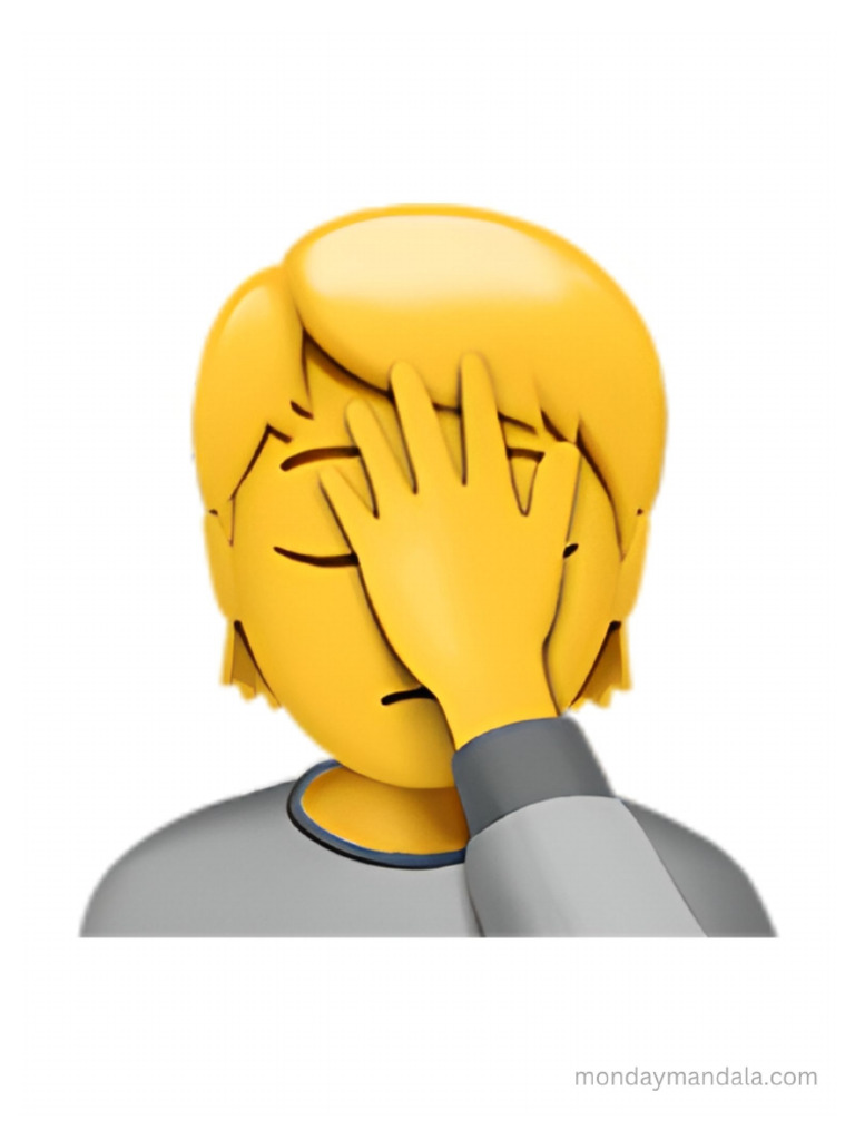 Printable Face Palm Emoji | PDF
