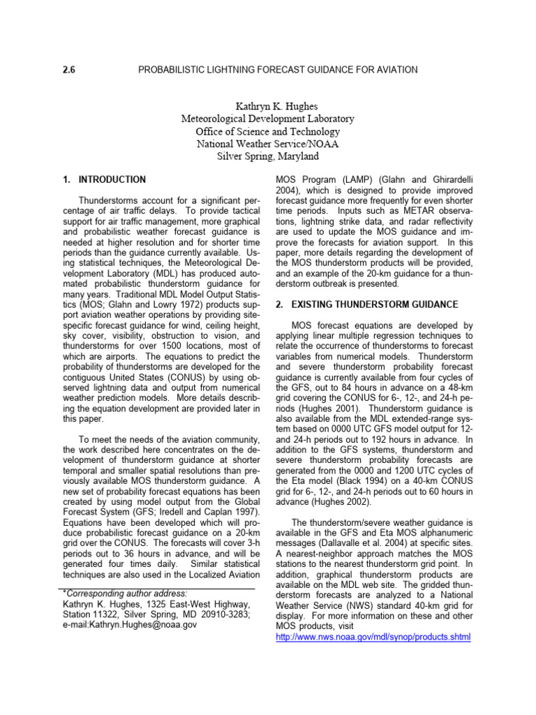 PROB_FORESCAST_AVIATION | PDF | Weather Forecasting | National Weather ...