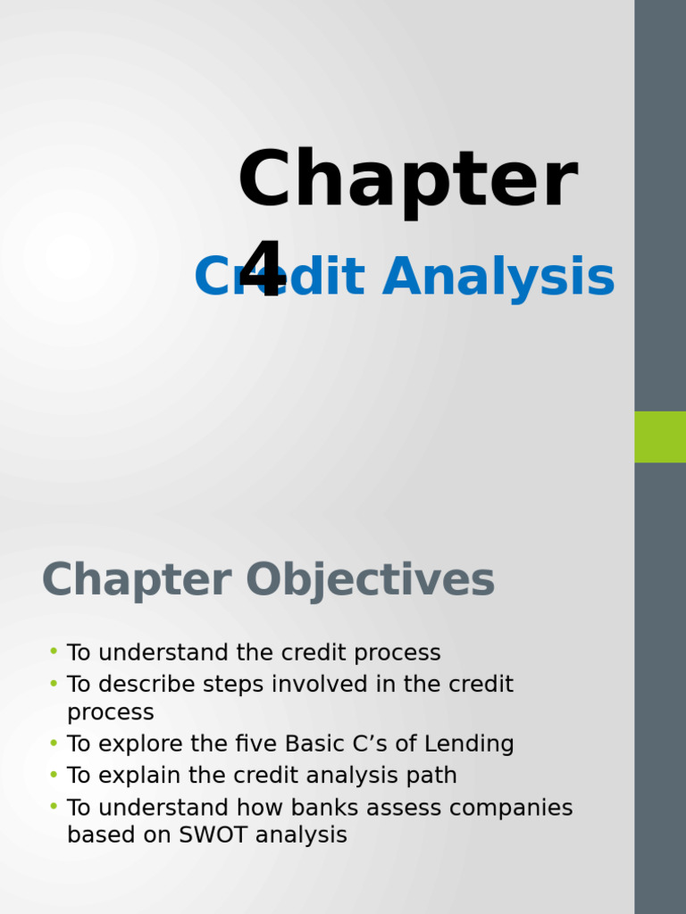 CH 04 - Credit Analysis | PDF | Finance & Money Management | Credit