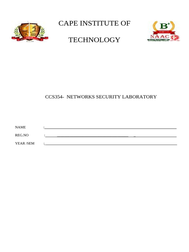 ccs354 Network Ecurity - Ccs354-Network-Ecurity | PDF | Internet Protocol Suite | Internet Protocols