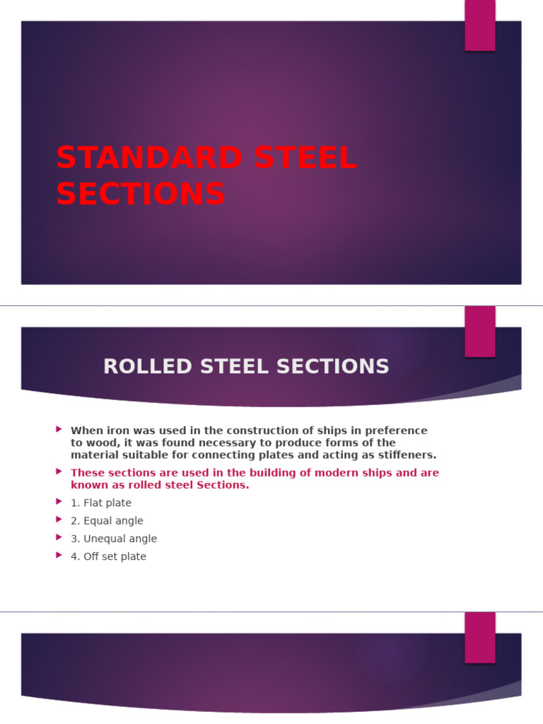 Standard Steel Sections | PDF | Welding | Construction