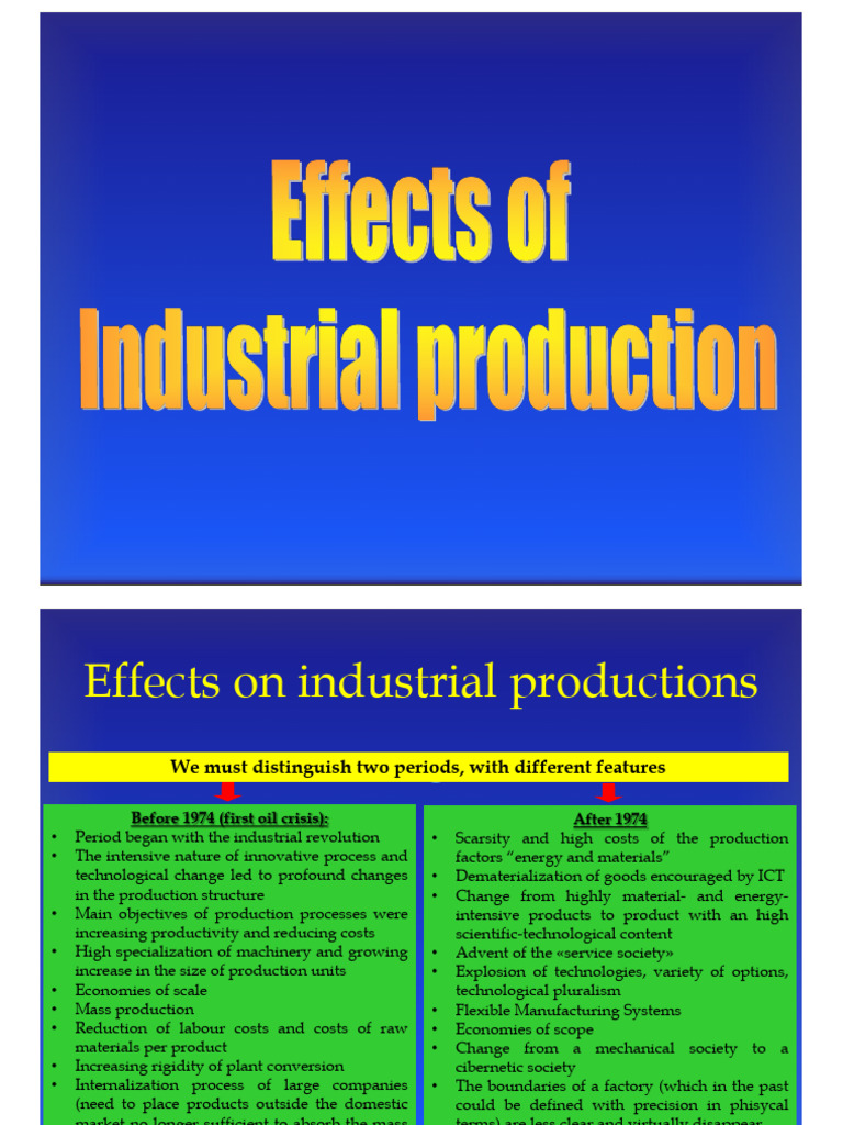 Industrial Evolution: Impact on Production, Economy, and Ecology | PDF ...