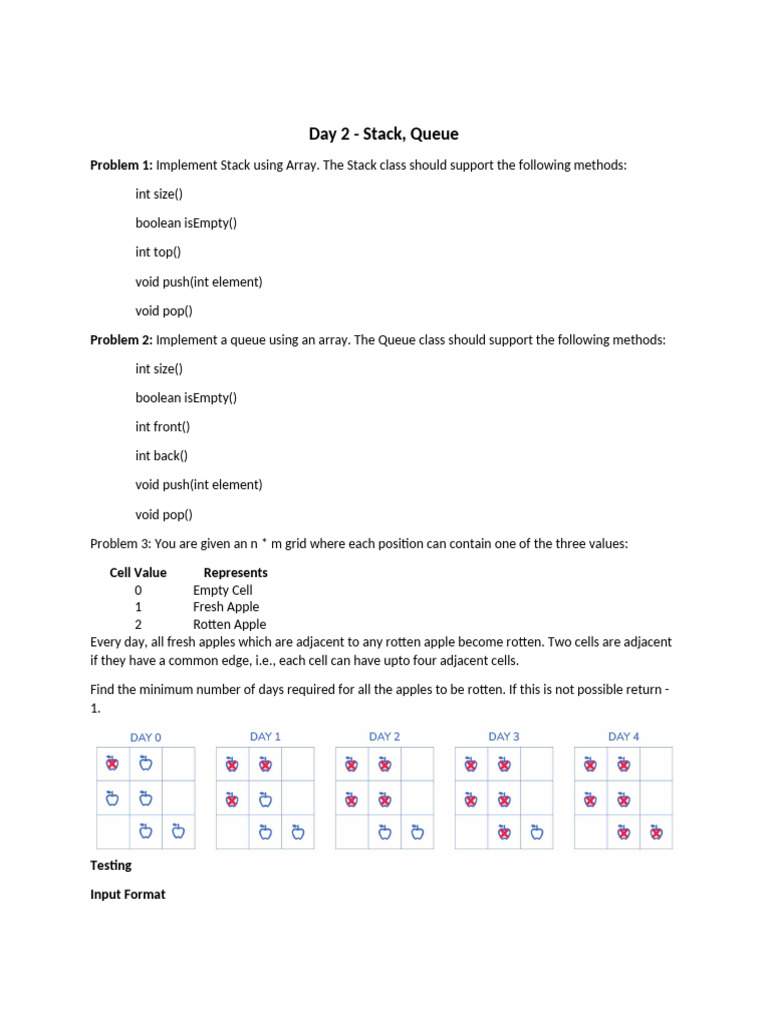 Algorithms Topic - Practices - 2 - Stack&Queue | PDF