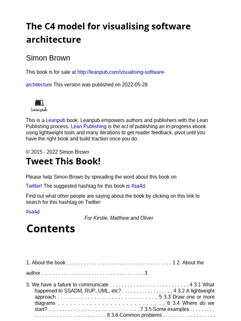 The C4 Model For Visualising Software Architecture (Simon Brown) (Z ...