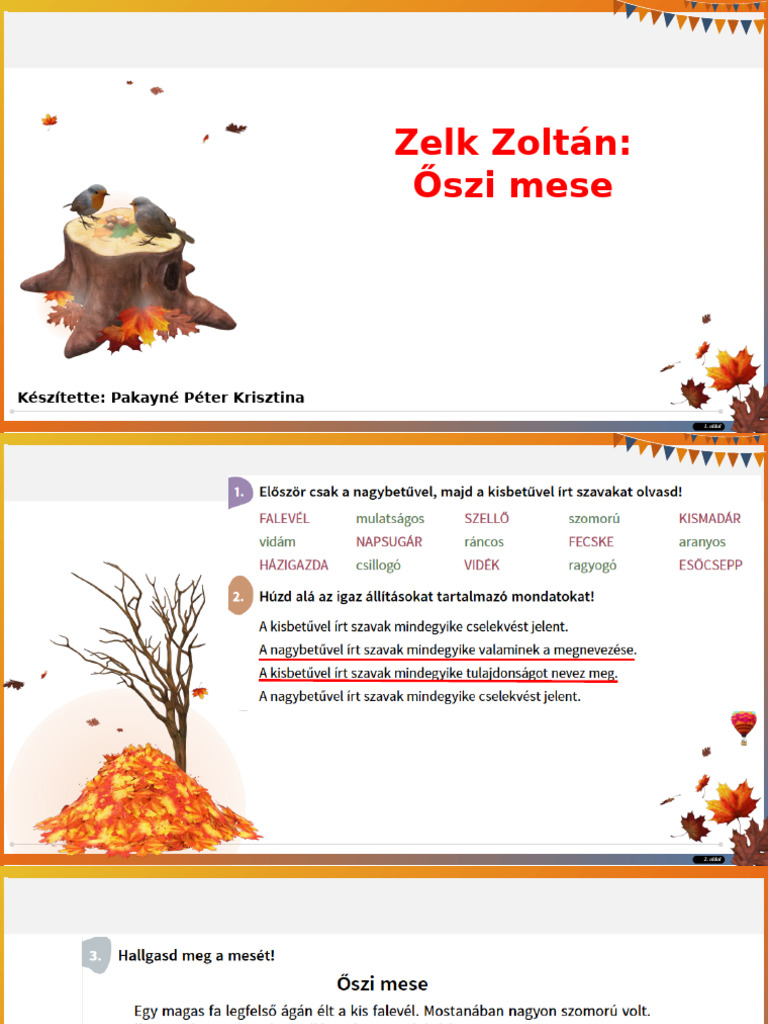 V. Zelk Zoltán Őszi Mese | PDF