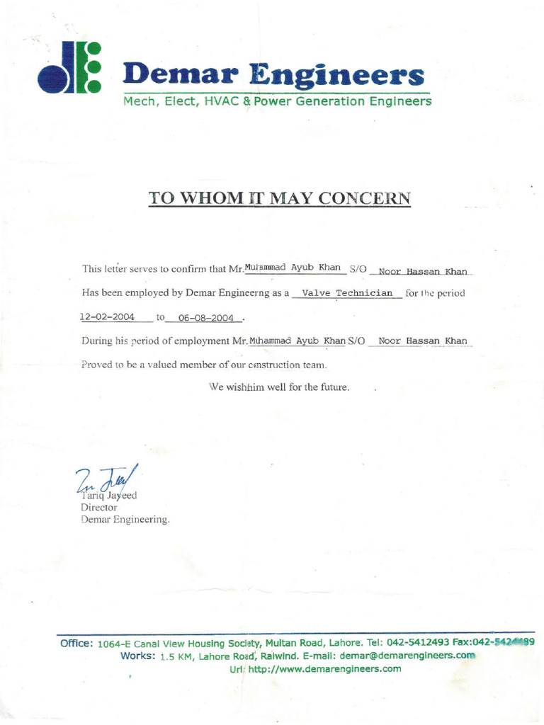 Experience Letter (1) | PDF