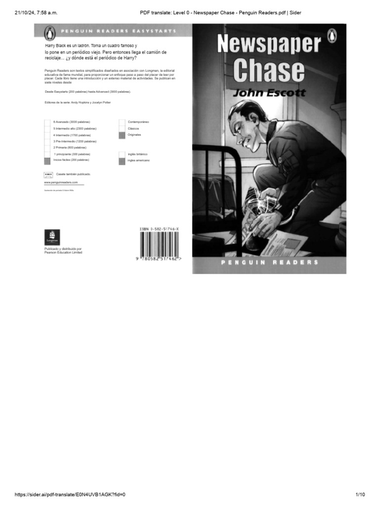 PDF Translate - Level 0 - Newspaper Chase - Penguin Readers - PDF ...