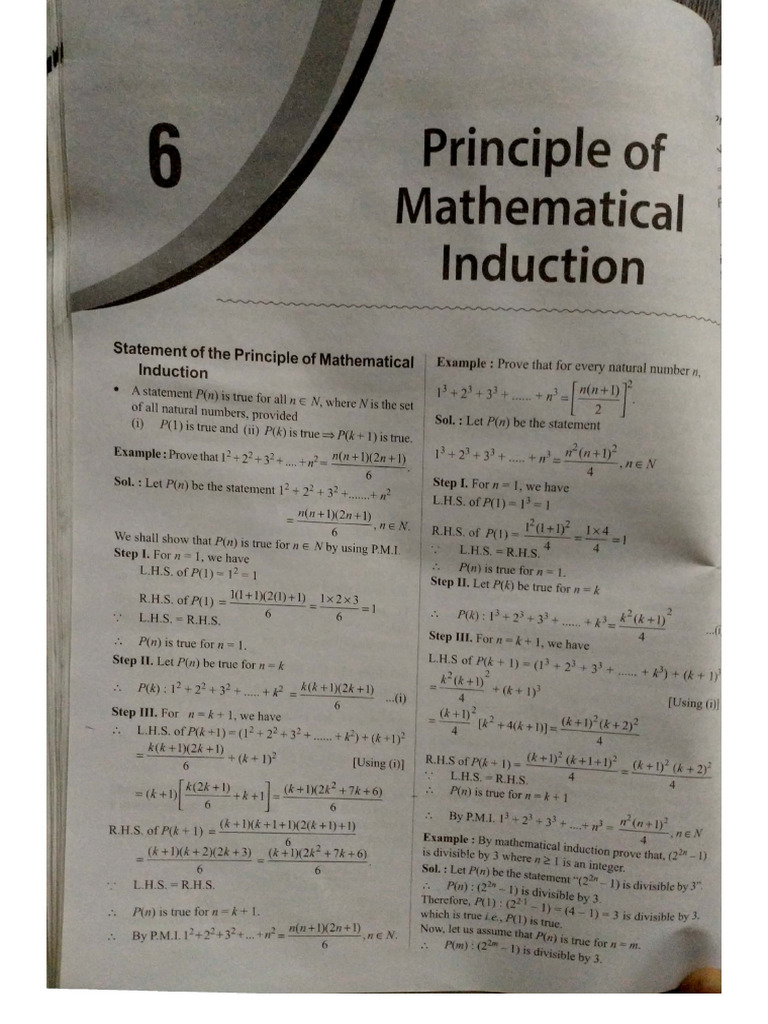 Q.6. Mathematical induction | PDF