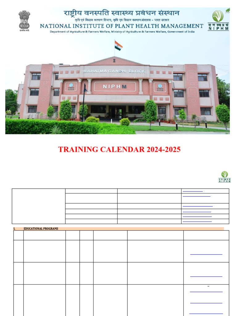NIPHM_TC_2024_2025 | PDF | Agriculture | Pesticide