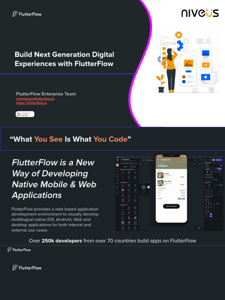 Introduction To FlutterFlow Enterprise - Niveus | PDF | Mobile App | Computer Programming
