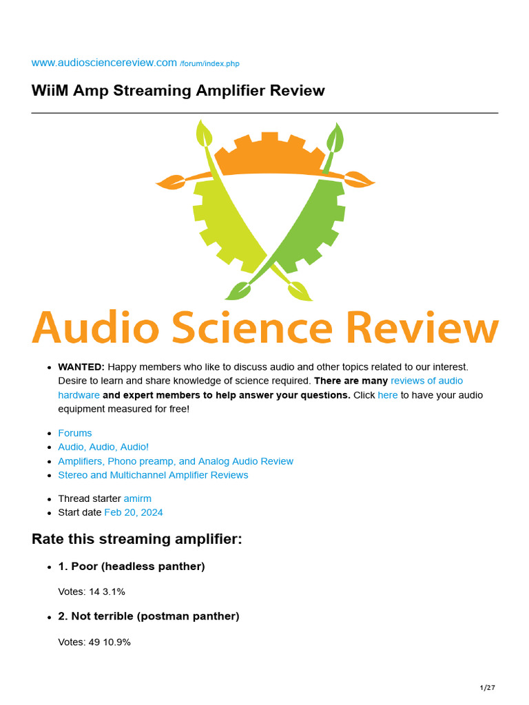 WiiM Amp Streaming Amplifier Review | PDF | Amplifier | Telecommunications Engineering