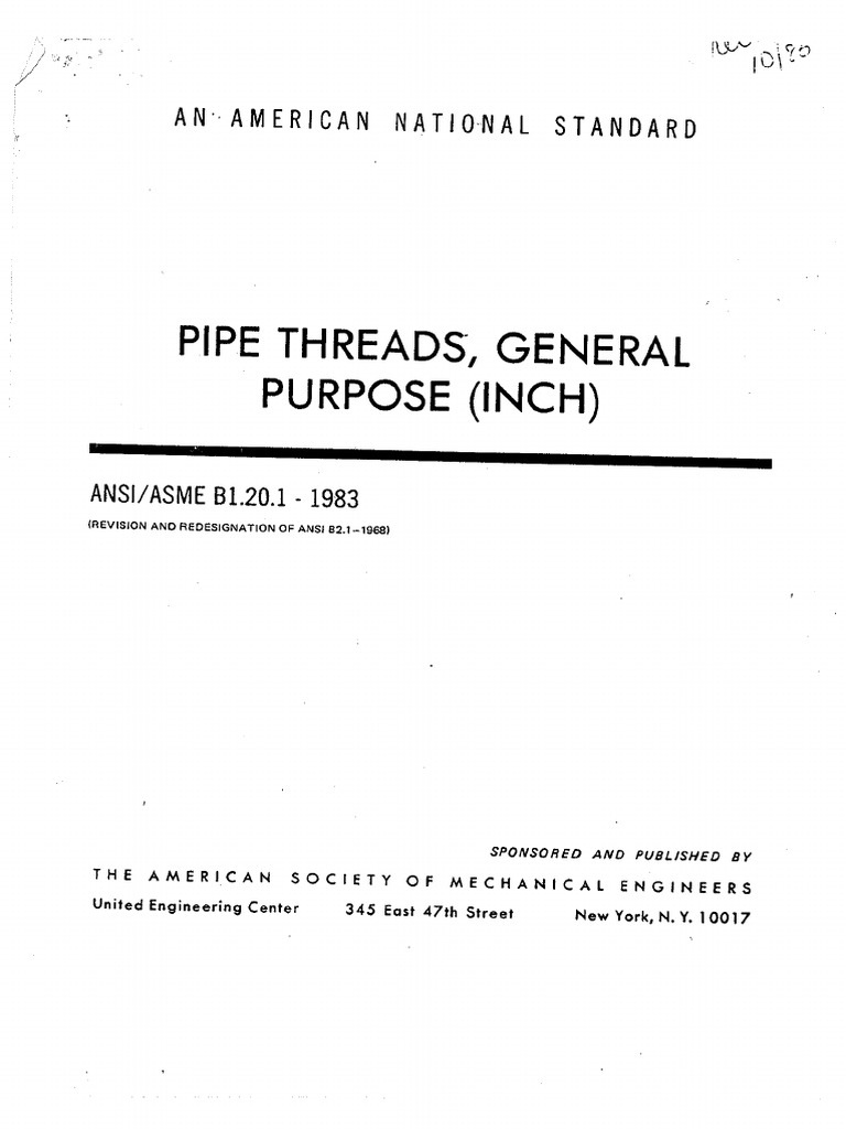 ANSI_B1.20.1-1983 | PDF