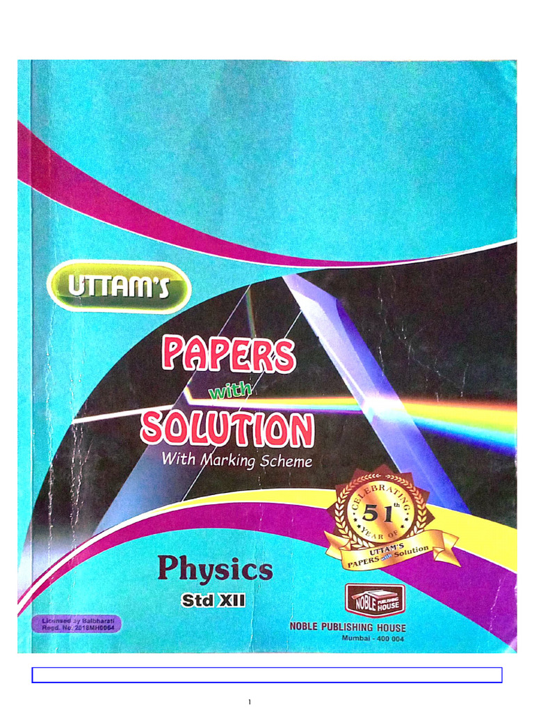Uttam Physics Sample Papers With Solutions Book 2023 Provided by | PDF