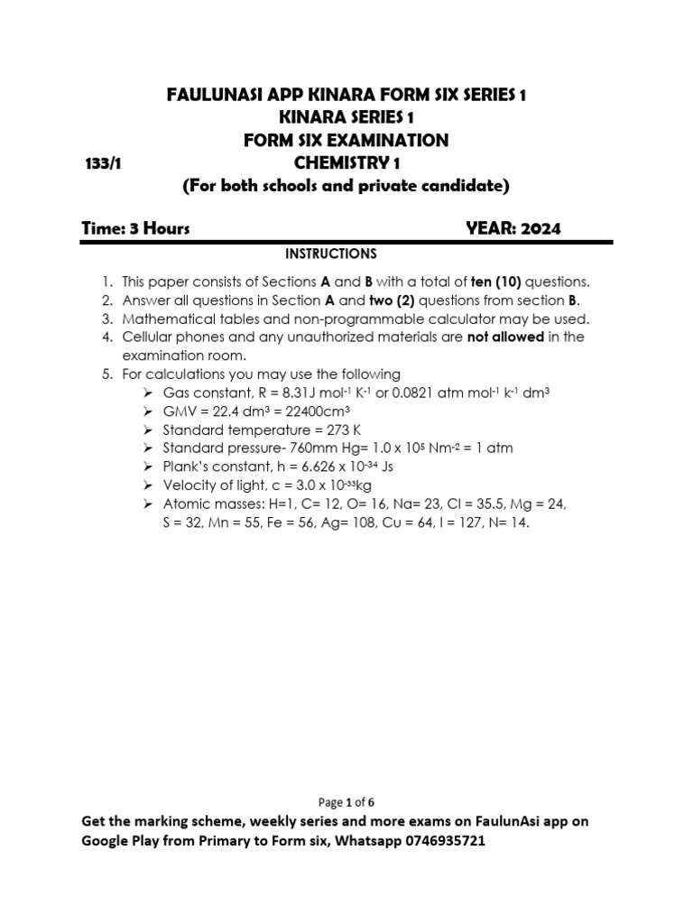 f6 Chemistry 1 1 | PDF | Gases | Liquefied Petroleum Gas