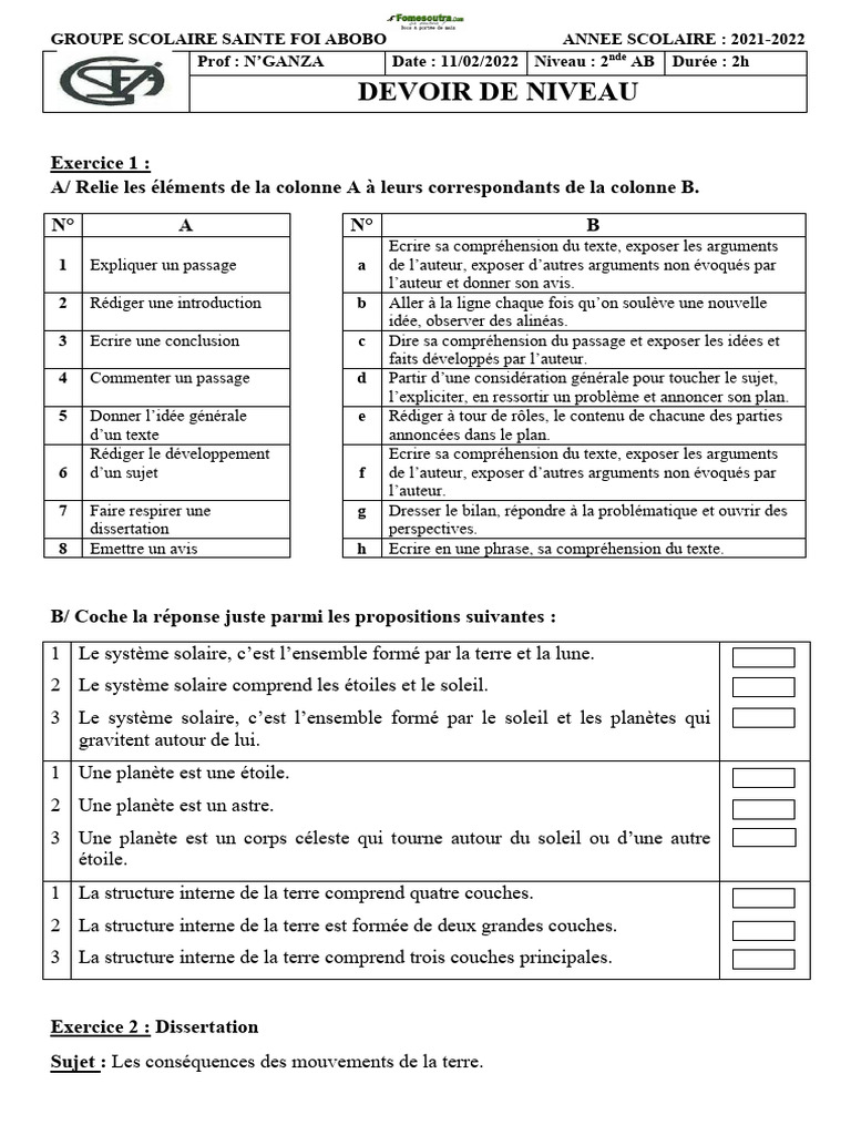 Devoir HG 2nde ABpdf | PDF