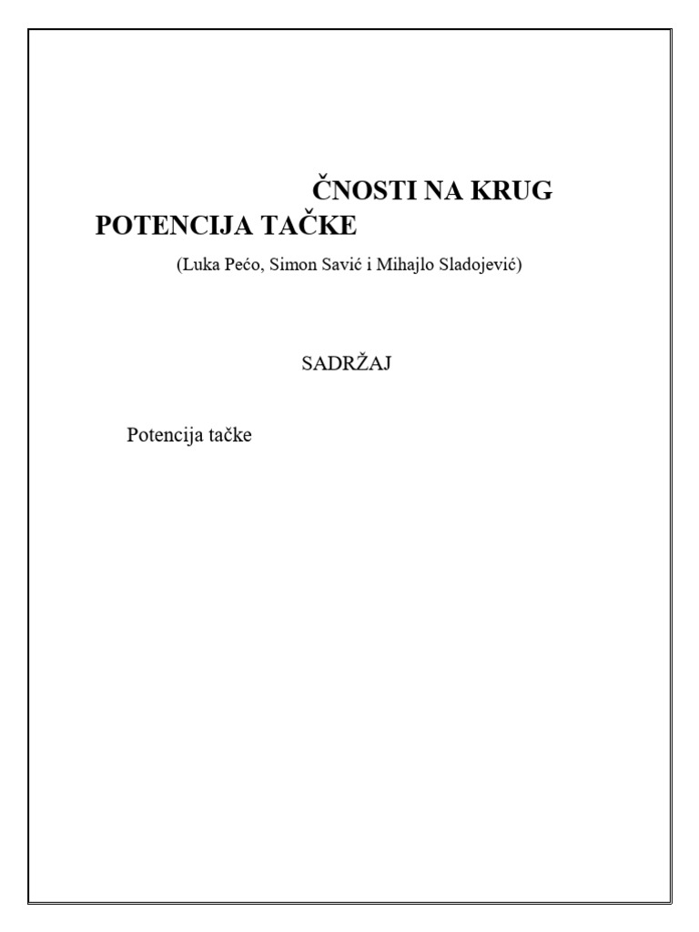 Primena Sličnosti Na Krug | PDF