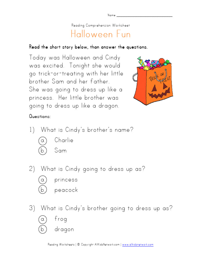 Halloween Reading Comprehension | PDF