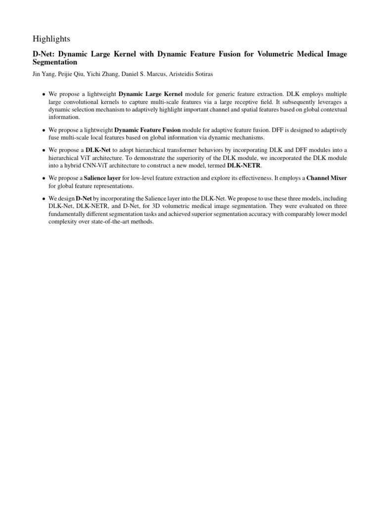 Dnet For Vol Medimgseg Pdf Image Segmentation Applied Mathematics