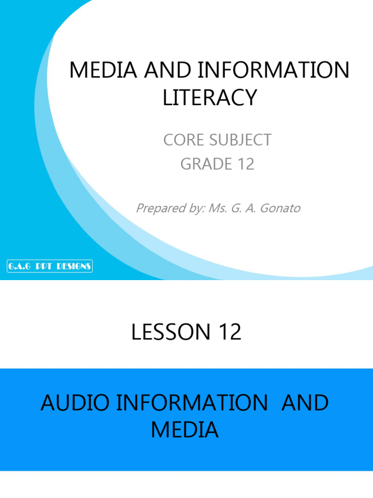 q2-lesson-12-AUDIO-INFORMATION-AND-MEDIA | PDF | Digital Audio ...