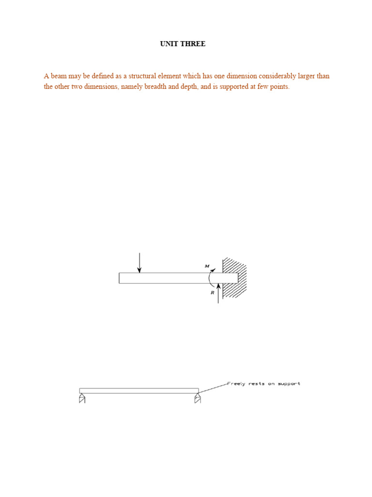 Unit 3 - Shear Force and Bending Moment | PDF | Bending | Beam (Structure)