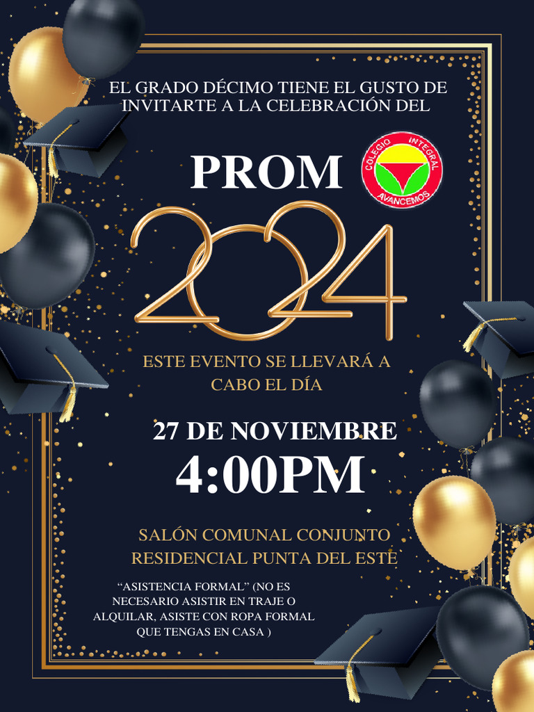 INVITACIÓN AL PROM 2024 _20241121_154822_0000 | PDF
