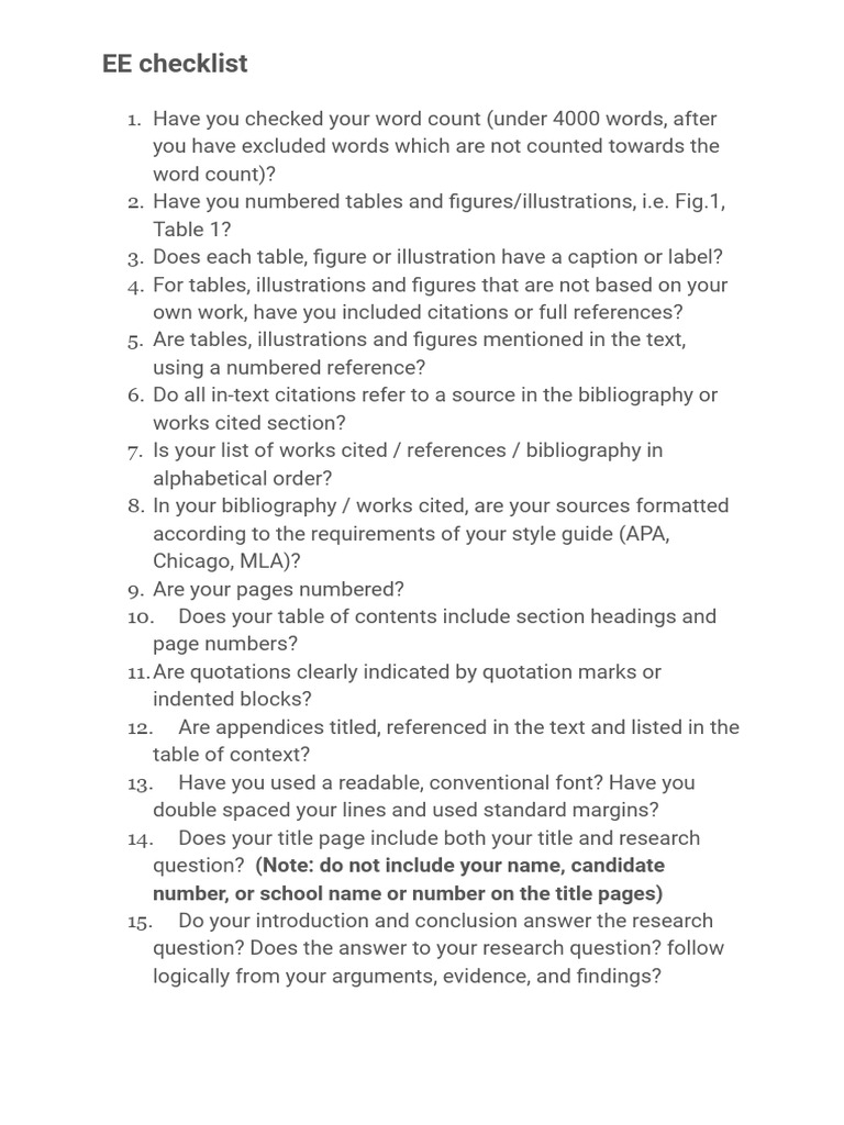Yehor Pishyi - English B EE Checklist | PDF