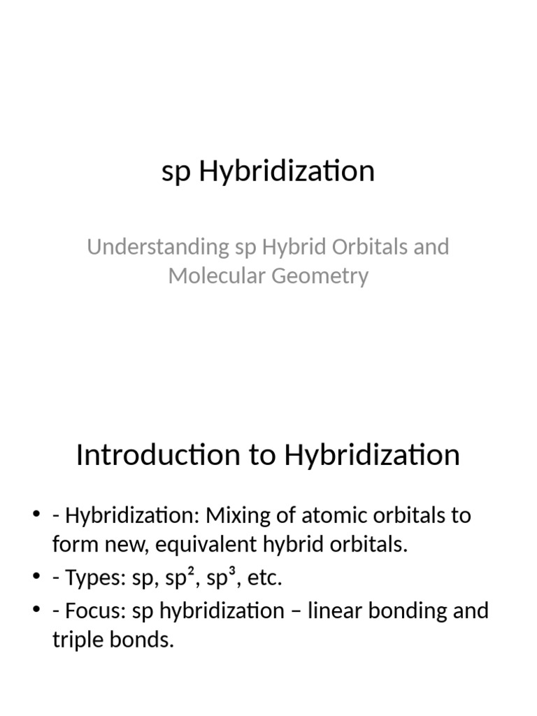 SP Hybridization | PDF