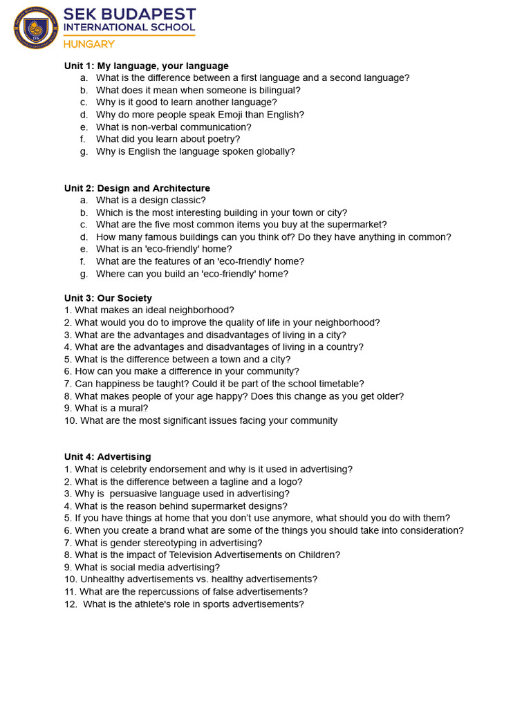 Grade 7 Oral Exam | PDF | Human Communication