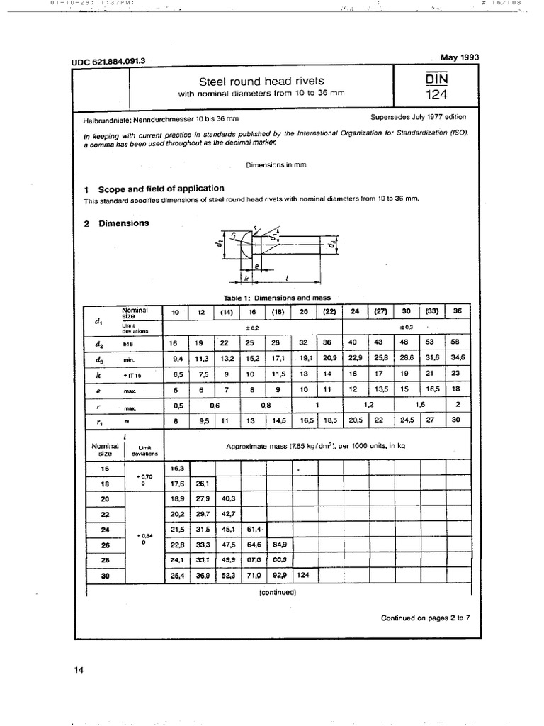 Din 124 1993 (E) | PDF