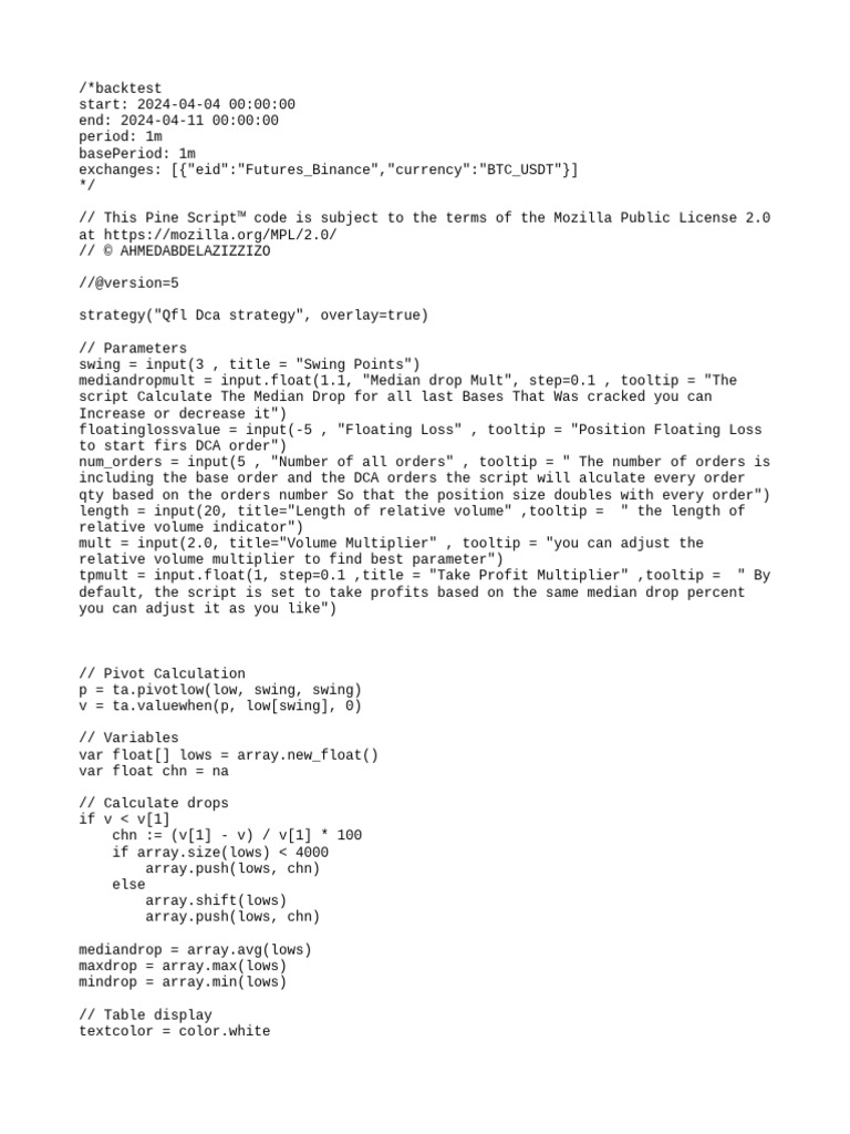 Volume-based Dynamic DCA Strat | PDF | Computer Programming Volume-based Dynamic DCA Strat | PDF | Computer Programming