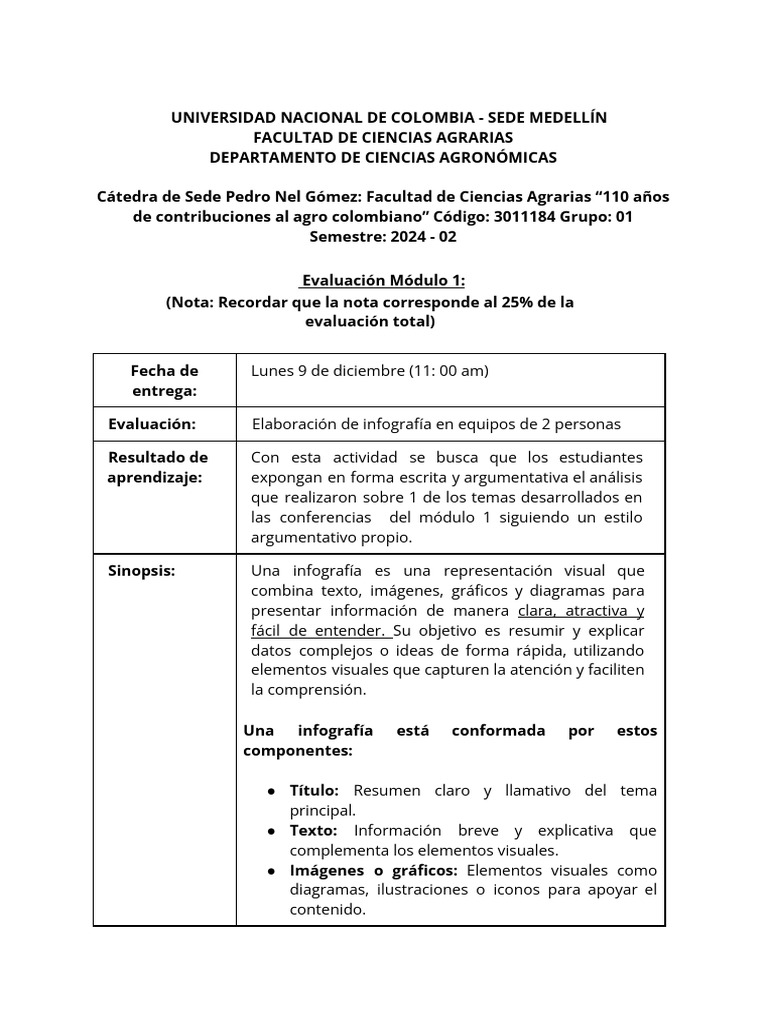 Guía Infografía 1er Módulo - Entregable | PDF | Infografia | Aprendizaje