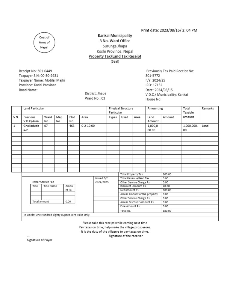 Property & Land Tax Motilal Maji (1) (1) | PDF | Taxes | Property Tax