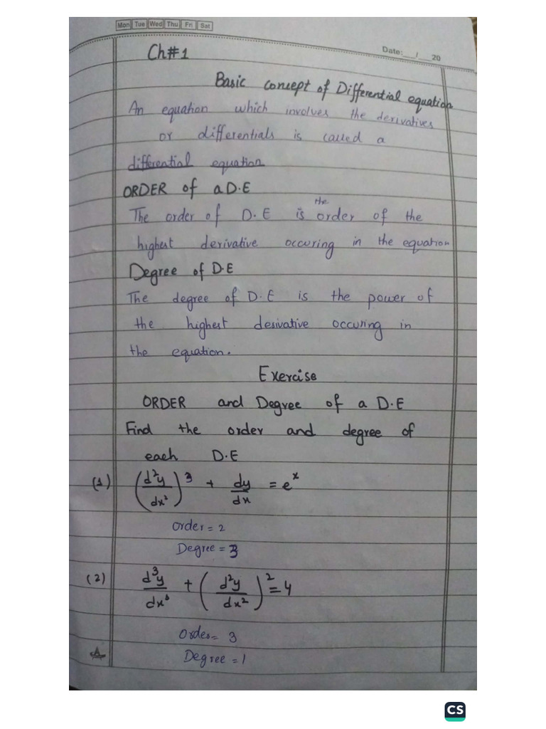 Ode Chap 1 Solution Pdf 8357