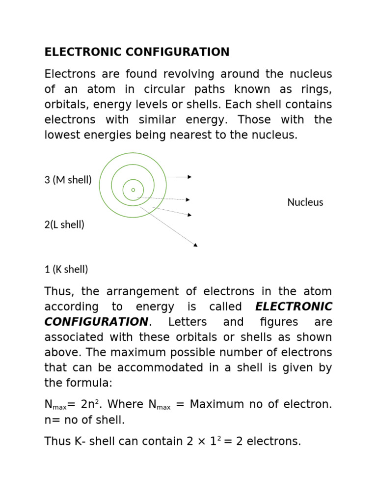 Electronic Configuration Basics | PDF | Atomic Orbital | Energy Level