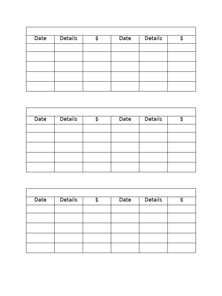 Posting to Ledgers Table Format | PDF