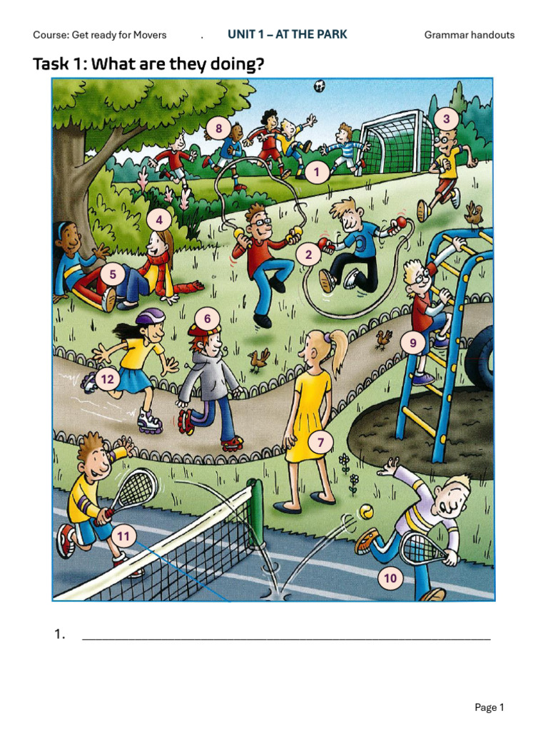 Movers - U1 - Grammar Handouts | PDF | Linguistics | Linguistic Morphology