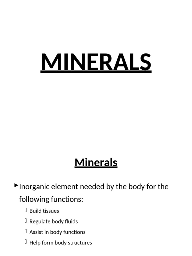 Minerals & Trace Elements | PDF | Magnesium | Calcium
