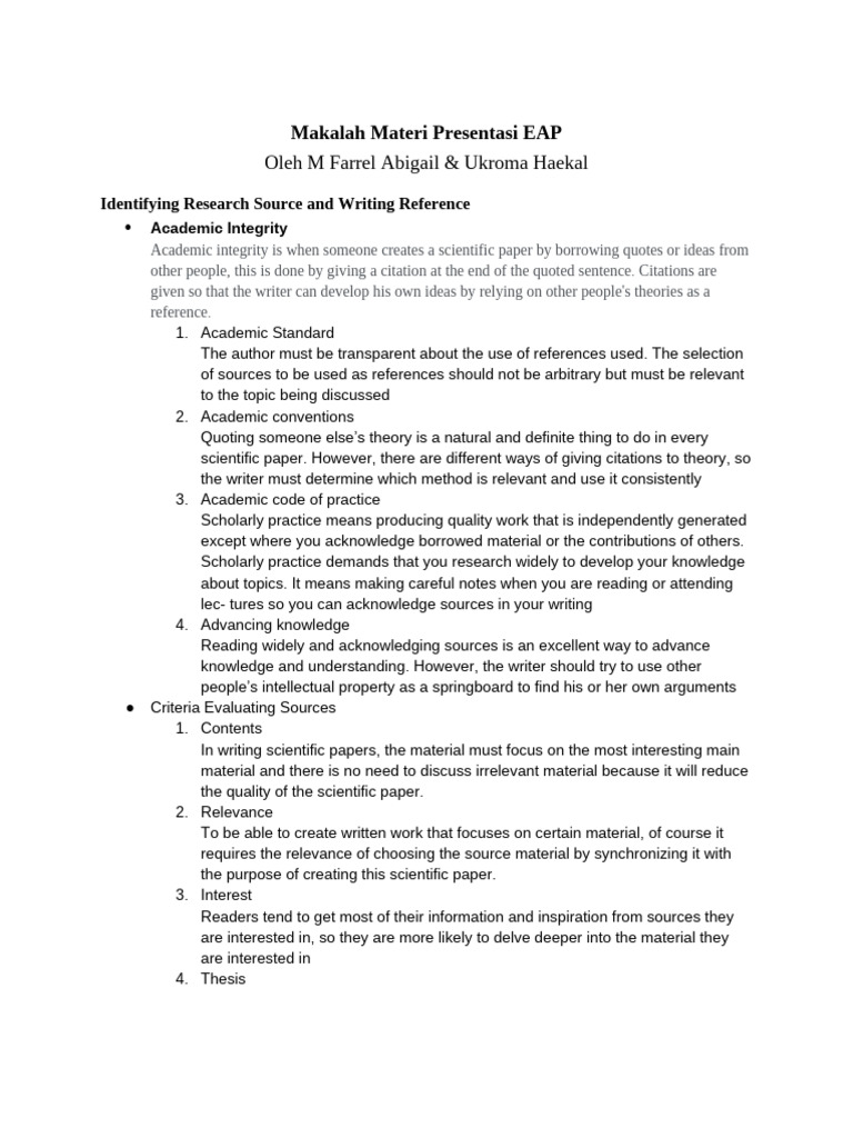 Makalah_UAS_EAP | PDF | Citation | Essays