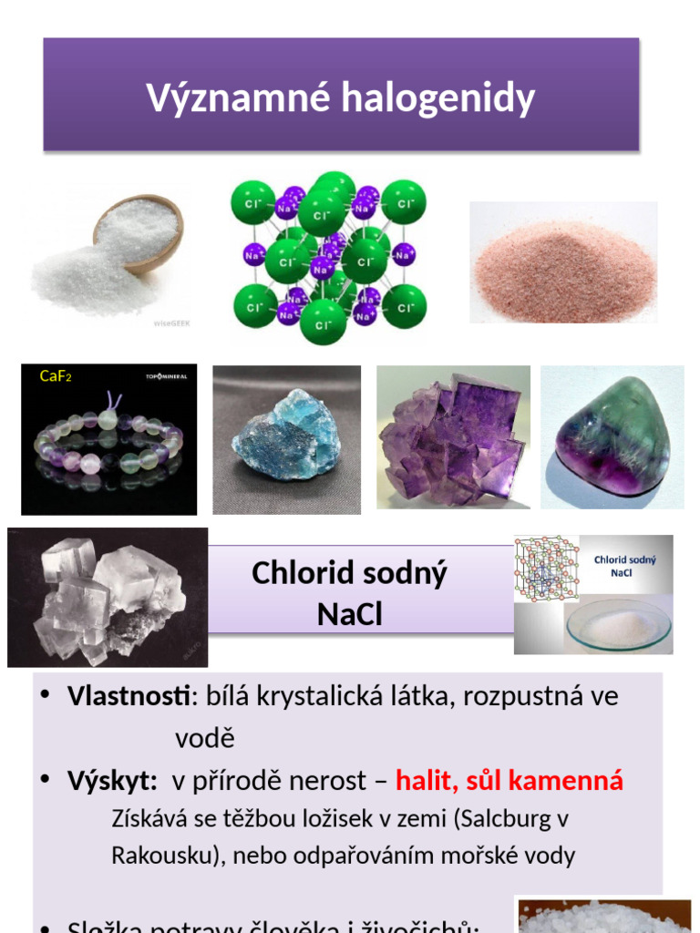 Významné Halogenidy - 1 | PDF