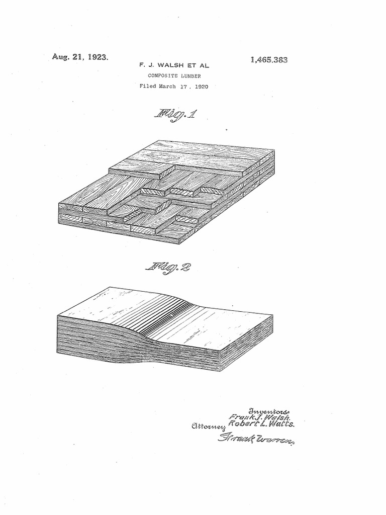 1923 Cross Laminated Timber Patent | PDF | Timber Industry | Wood