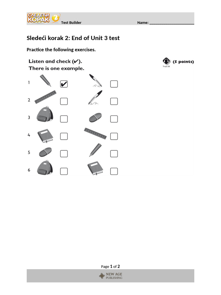 End of Unit 3 Test | PDF