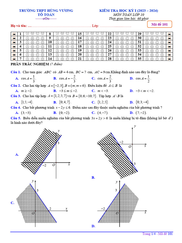 De Hoc Ky 1 Toan 10 Nam 2023 2024 Truong Thpt Hung Vuong Binh Thuan Pdf