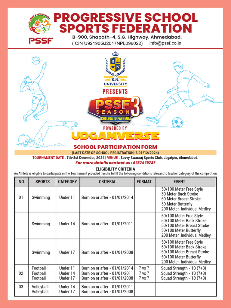 PSSF_Form_24-25_3 Sports | PDF