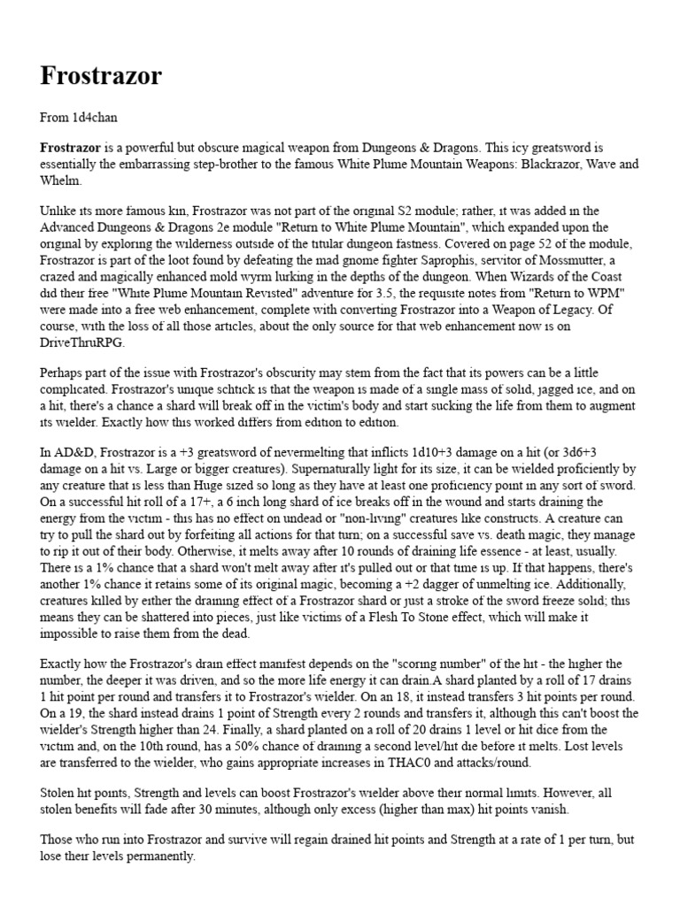 Frostrazor - 1d4chan | PDF