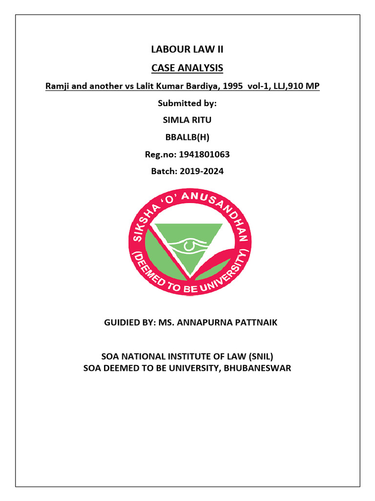 Labour Law II Case Law 063 2 | PDF | Damages | Legal Liability