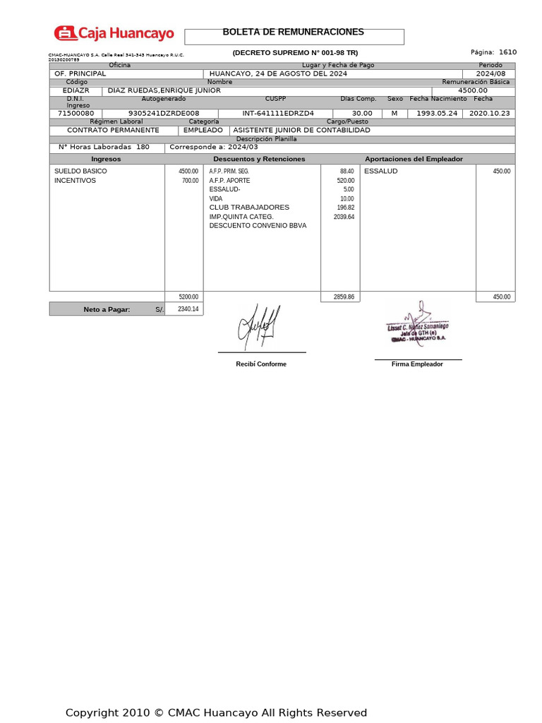 para hacer boletas | PDF | Labor