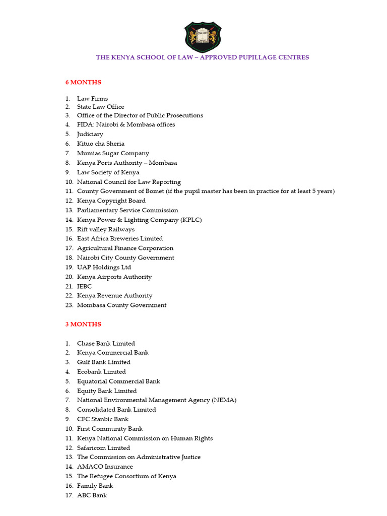 Approved Pupilage Centres | PDF