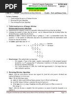 Restoring Division Algorithm | PDF | Division (Mathematics) | Number Theory